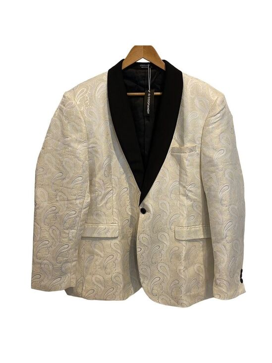 Coofandy | Suits & Blazers | Coofandy Paisley Party Tuxedo Nwt Cream ...